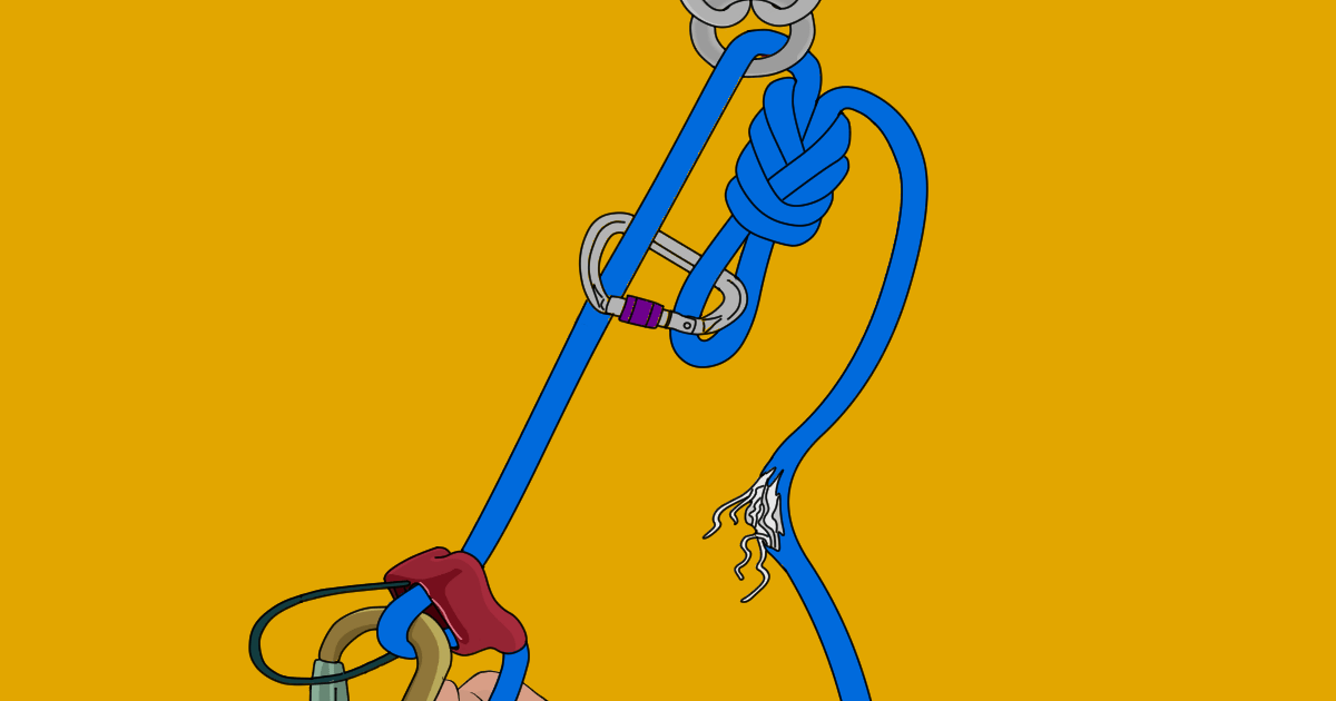 How To Abseil with a Damaged Rope or a Core-Shot Rope - VDiff Climbing